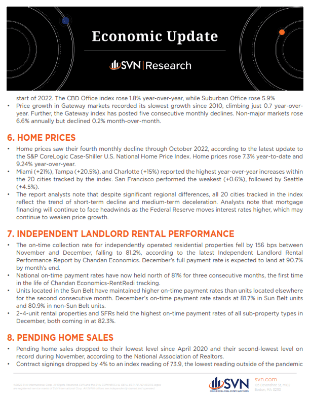 Economic Update 12-30-2022 – SVN | Commercial Specialists